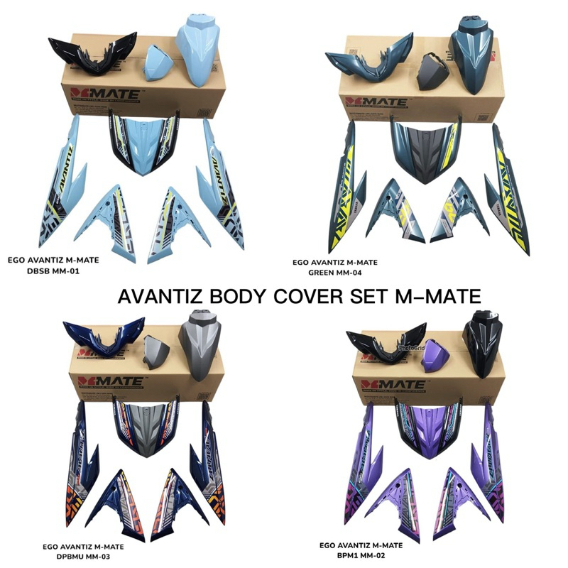 YAMAHA AVANTIZ BODY COVER SET ( SIAP STICKER ) M-MATE PURPLE DBSB DPBMU ...