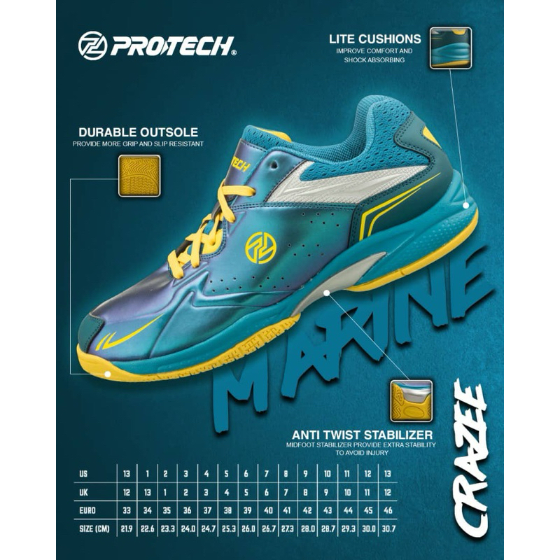 PROTECH BADMINTON SHOE INDOOR | Shopee Malaysia