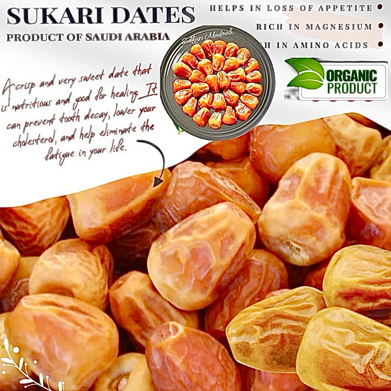 Kurma Sukkari /Sukari Dates Madinah Saudi. Kurma Susu Lembut/ Sukary ...