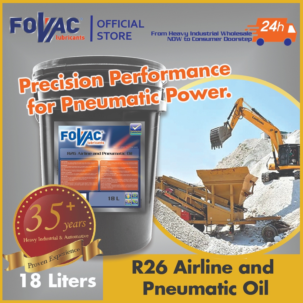 FOVAC® R26 Airline and Pneumatic Oil - 18 Liters | Shopee Malaysia