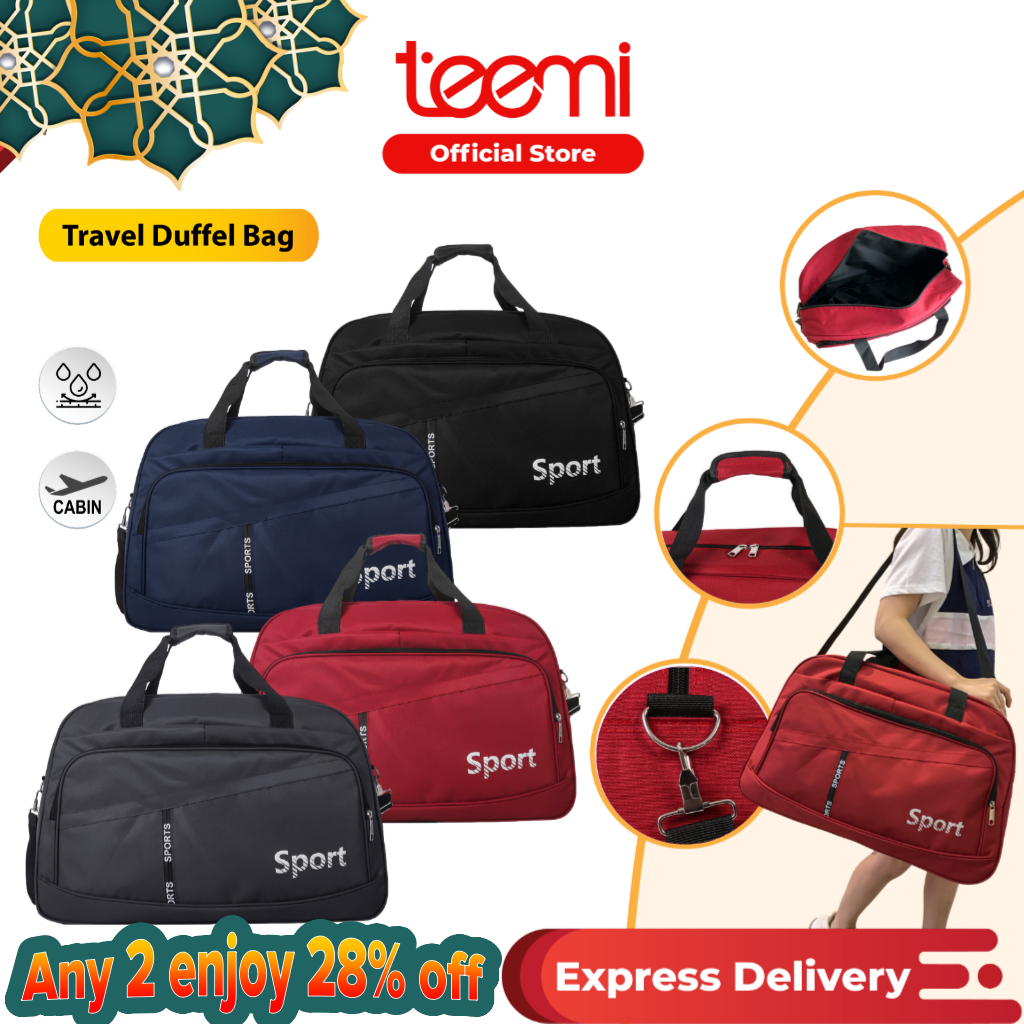 TEEMI 51L Unisex Travel Duffel Bag Cabin Baggage Large Sling Luggage ...