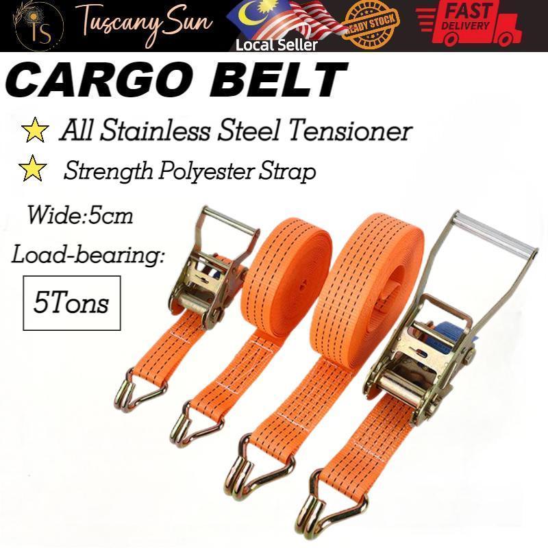 All Steel Tension Buckle Ratchet Tie Down Strap Cargo Belt Pickup Truck ...