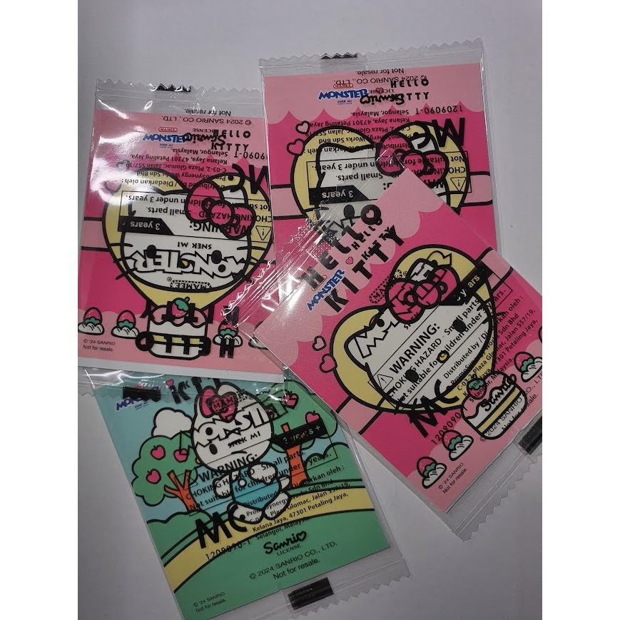 Limited Edition Mamee Monster x Hello Kitty Sticker Card | Shopee Malaysia