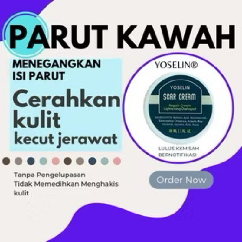 Scar Cream Yoselin® Parut Lekuk Parut Berlubang Acne Scars Skincare ...