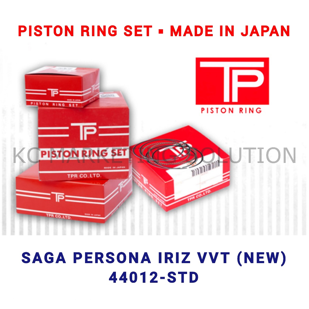 TP Piston Ring Set (Size 44012-STD) New Saga VVT / New Persona VVT ...