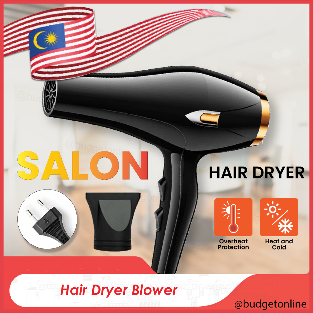8000W Hot Cold 2Pin Hair Dryer Pengering Rambut Hair Blower Blue Light ...