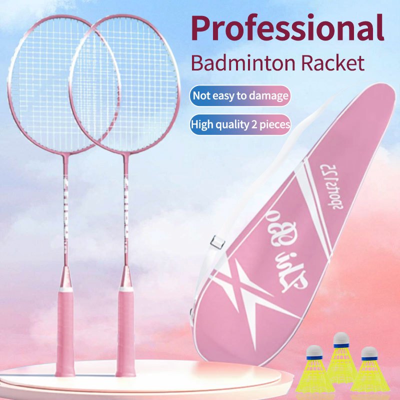 2pcs Badminton Racket Alloy Split Racket Professional Training Double ...