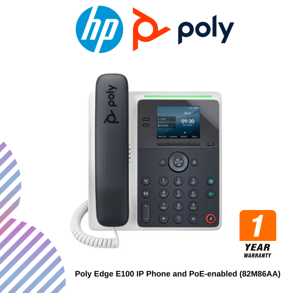 [PREORDER-CHAT SELLER] Poly Edge E100 IP Phone and PoE-enabled (82M86AA ...