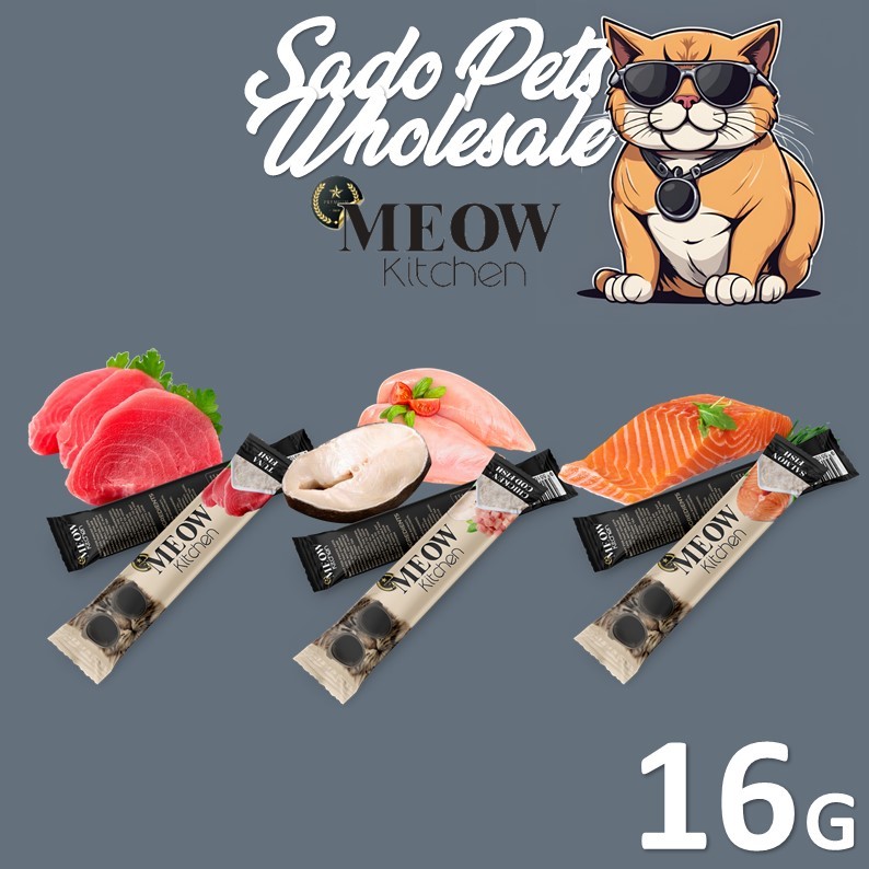 Meow Kitchen Cat Stick 16g Wet Cat Treat Snack Supplement Creamy ...