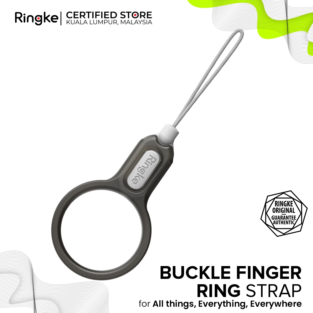 RINGKE® BUCKLE FINGER RING STRAP Minimal Design Durable One-Touch ...