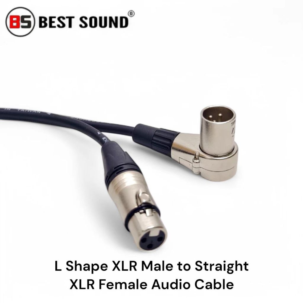 High Quality L Shape XLR Male to XLR Female Connector Heavy Duty Signal ...