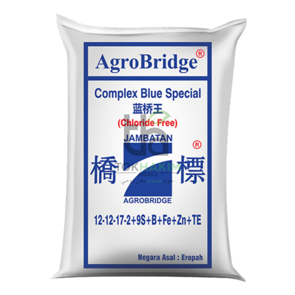 Baja AGROBRIDGE Complex Blue Special 12:12:17:2+9S+B+Fe+Zn+TE (1kg/2kg ...
