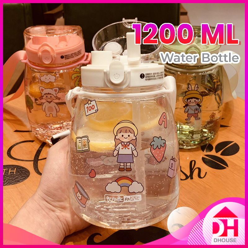 BPA Free Proven Water Bottle 1200 ML Capacity Drinking Straw Lid ...