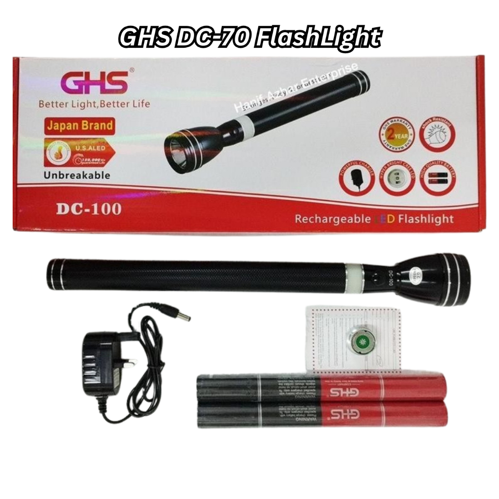 GHS DC-70 Rechargeable Torch Light Camping Torch Water Proof Japani Led ...