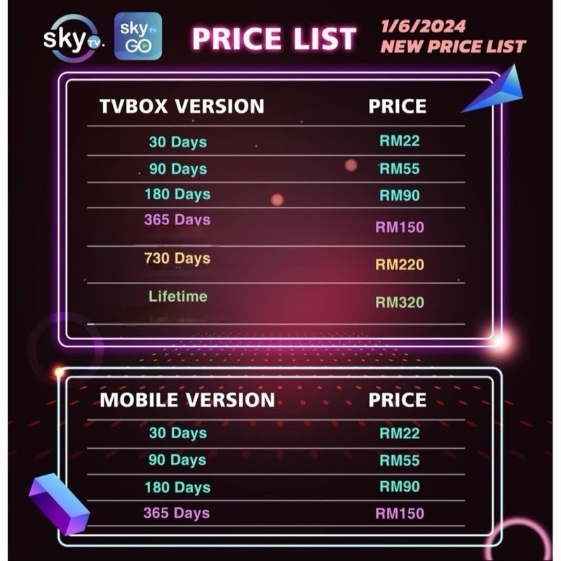 [SILA PM DULU] SKYTV 1 BULAN SKYGO LIVE TV | VOD SUB MALAY | NO LAG ...