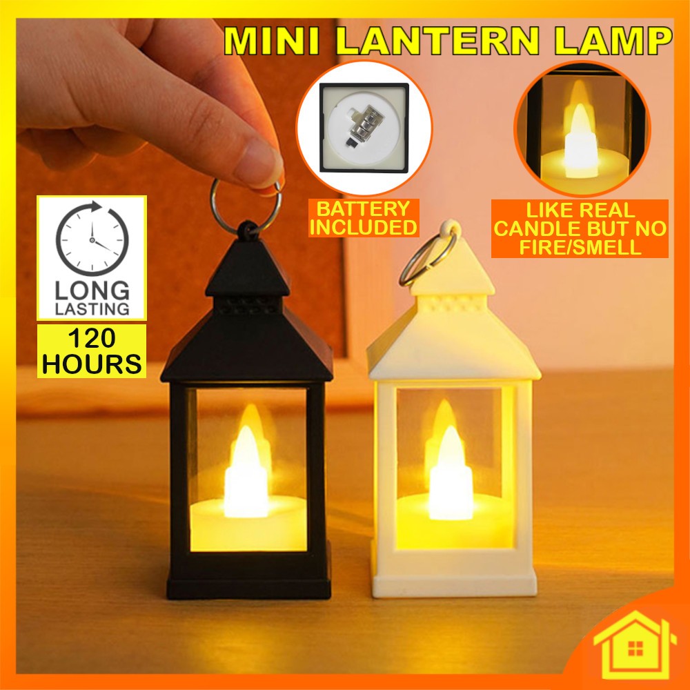 [OneHome] LED Lamp Lantern Battery Light Candle Photo Prop Dinner Retro ...