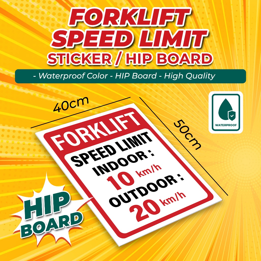 Had Kelajuan Forklift / Forklift Speed Limit Signage | Shopee Malaysia