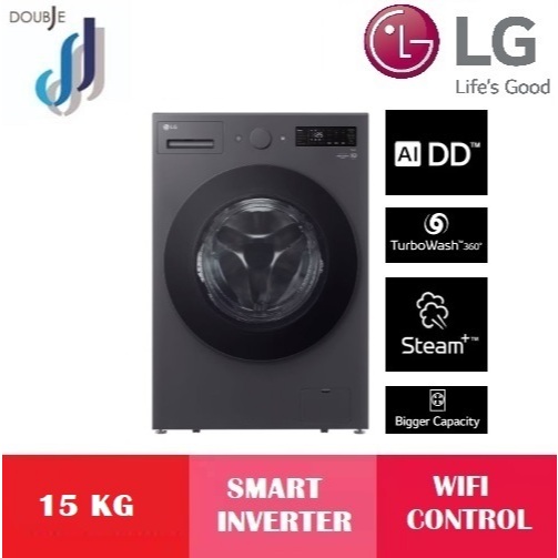 LG 15kg Slim Front Load Washer with AI Direct Drive™ and TurboWash™ F2515SNTGE | Shopee Malaysia