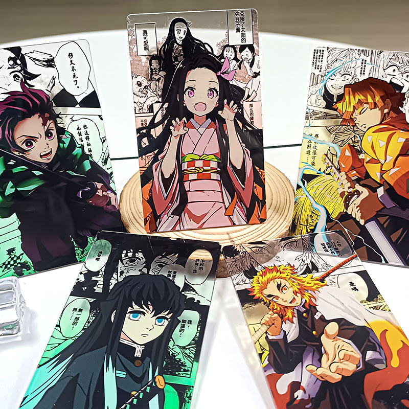 New Design Demon Slayer Anime Series Comic Book Acrylic Card Colleciton ...
