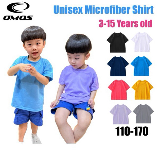 Baju T-Shirt Kanak-Kanak Baju Sukan Microfiber Mini Mesh Quick Dry ...