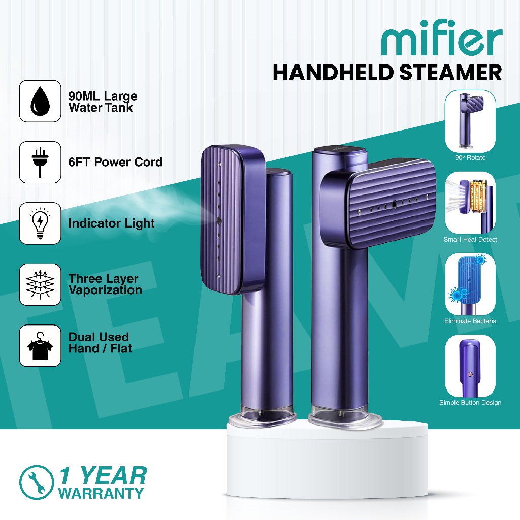 Mifier G5 Electric Steamer Iron 2 in 1 Wet & Dry Handheld Steamer 1200W ...
