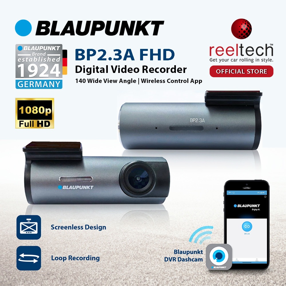 Blaupunkt BP2.3A 1080P Full HD Dashcam DVR Digital Video Recorder Car ...