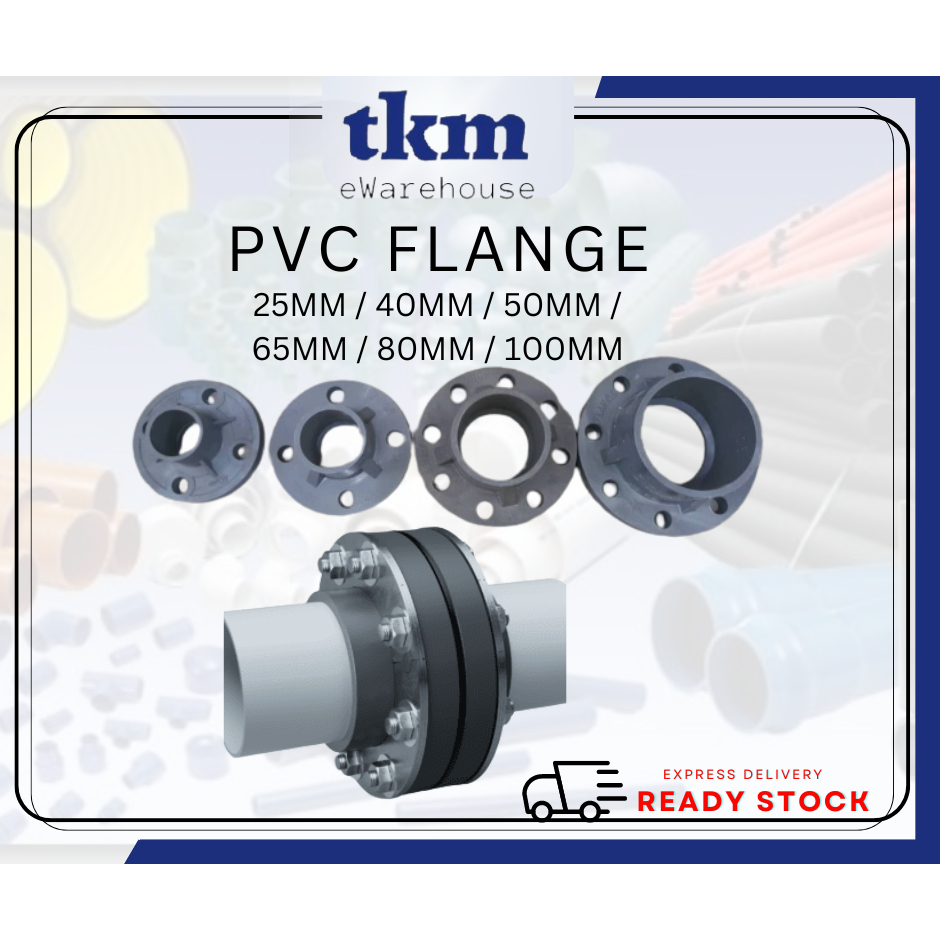 [TKM] PVC GREY JIS STANDARD FLANGE SOCKET ENDS SOCKET ENDS 25MM / 40MM ...