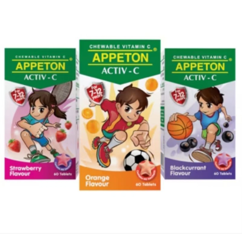 Appeton Vitamin C 100mg 60 Tablet 7-12 Years (Exp : May 2025, Jun 2025 ...