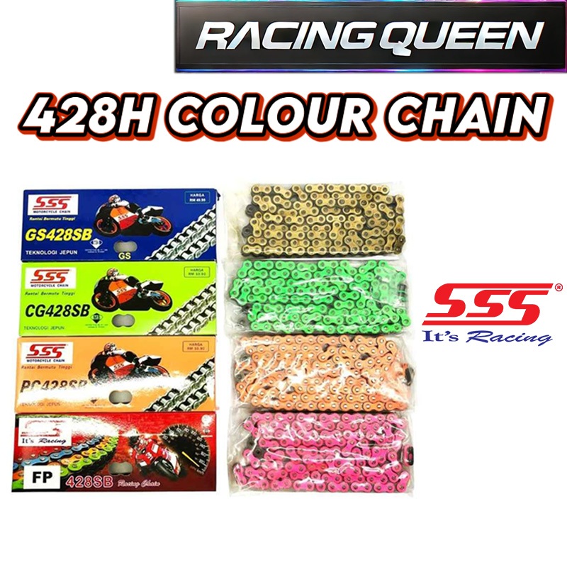SSS 428 GOLD CHAIN COLOR RANTAI 122L 132L RANTAI PINK HIJAU OREN SSS GS ...