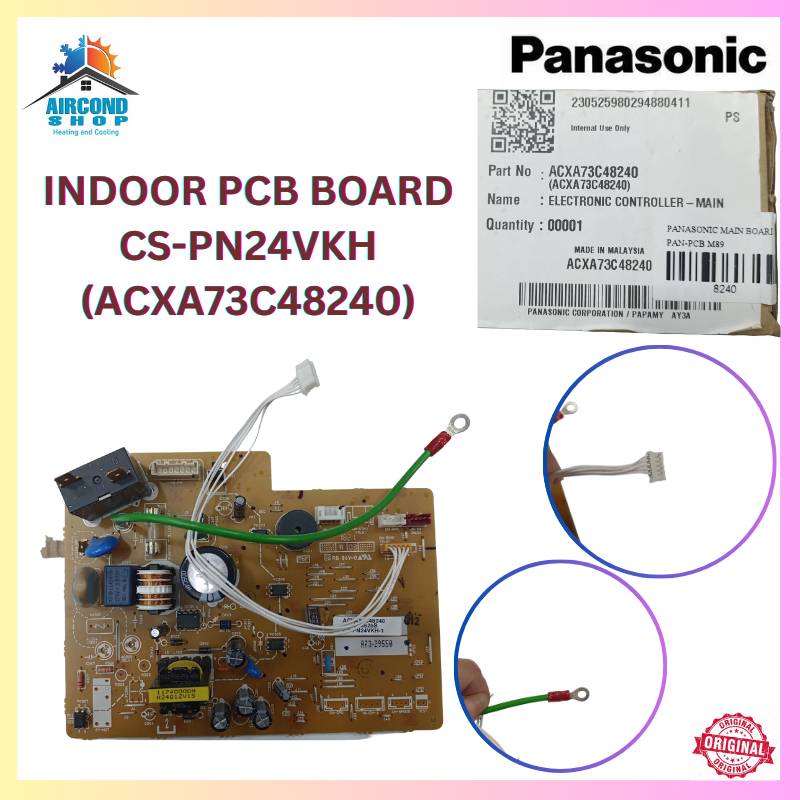 PANASONIC INDOOR PCB BOARD ORIGINAL 100% 2.5HP [CS-PN24VKH] AIR ...