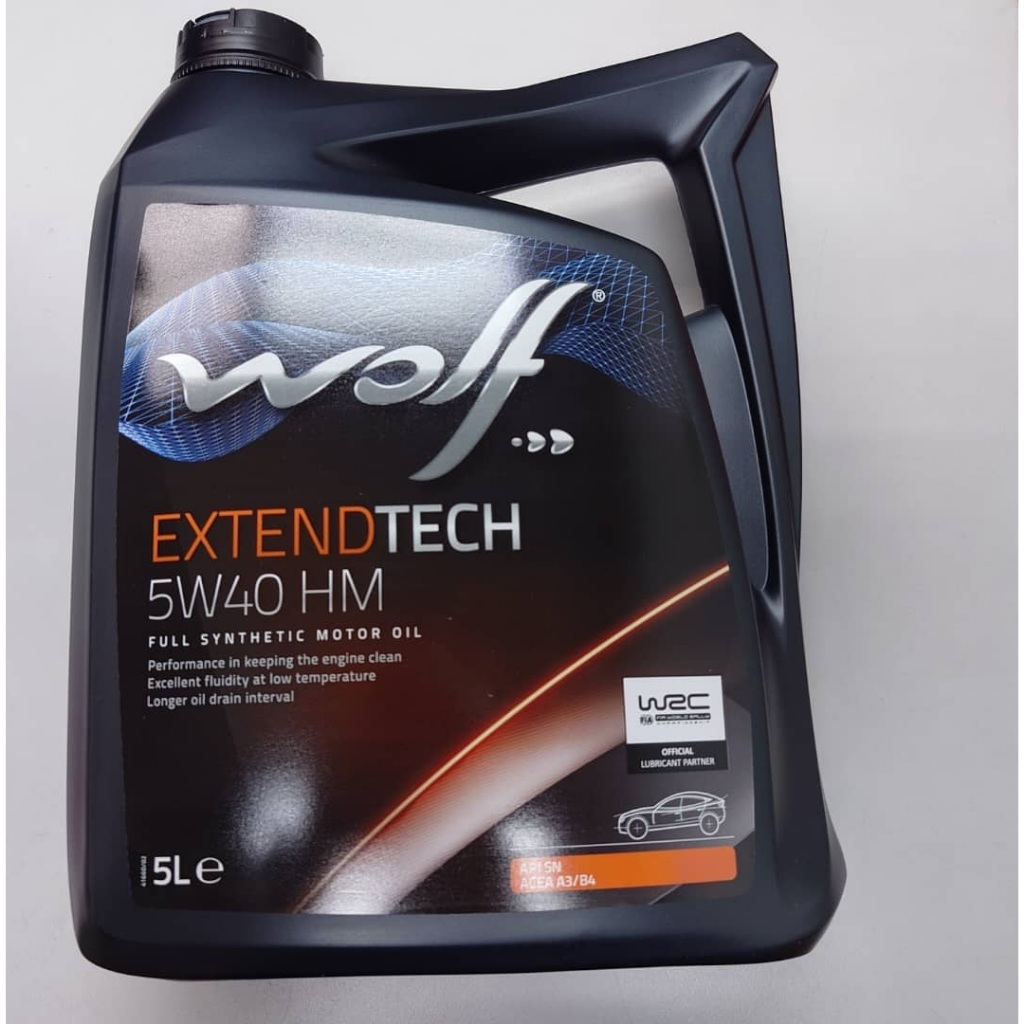 5 Liter - Fully Synthetic Engine Oil 5W 40 HM - Wolf Brand | Shopee Malaysia