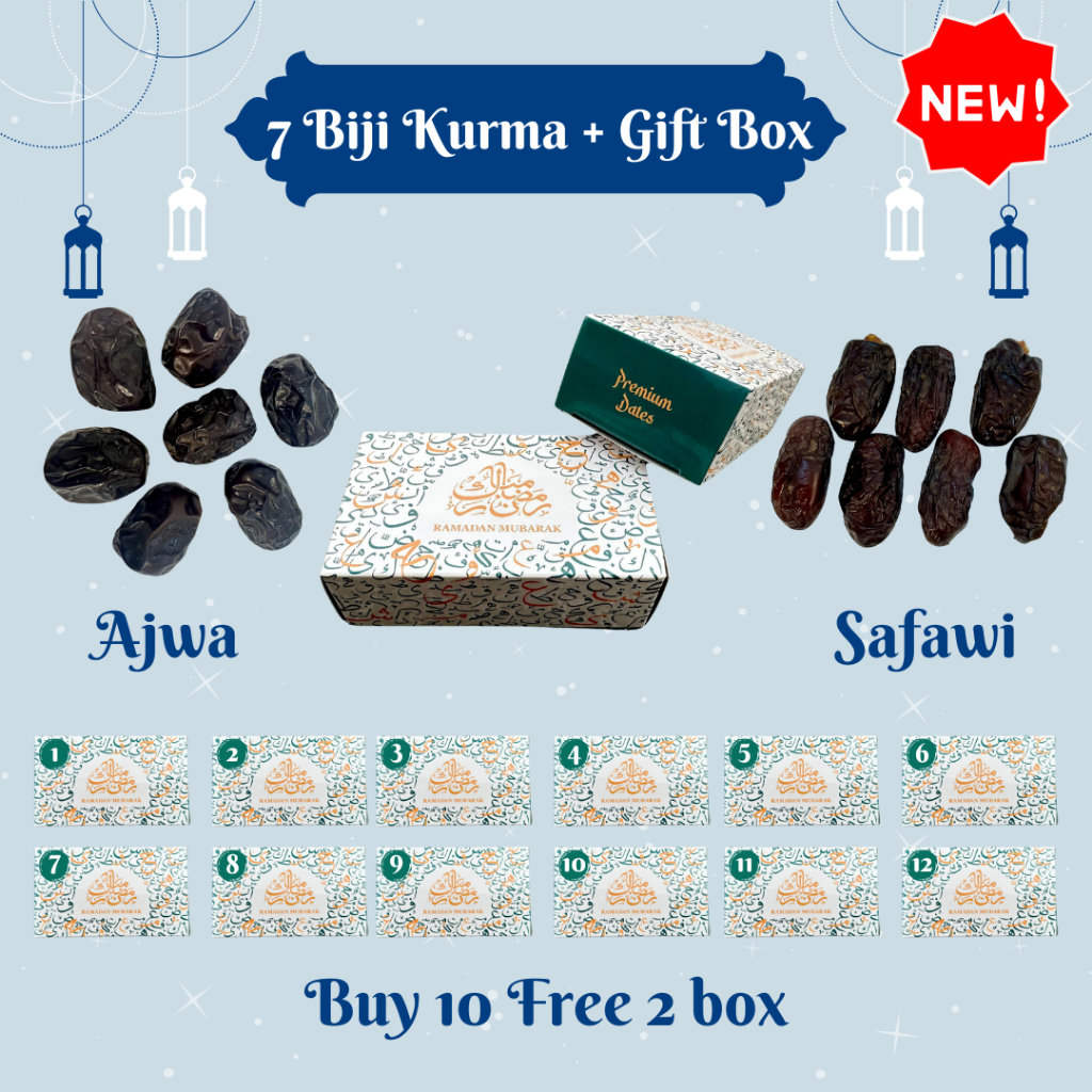 [HARGA BORONG] 12 BOX KURMA AJWA/SAFAWI : SEDEKAH, GIFTS BOX, HAMPER ...