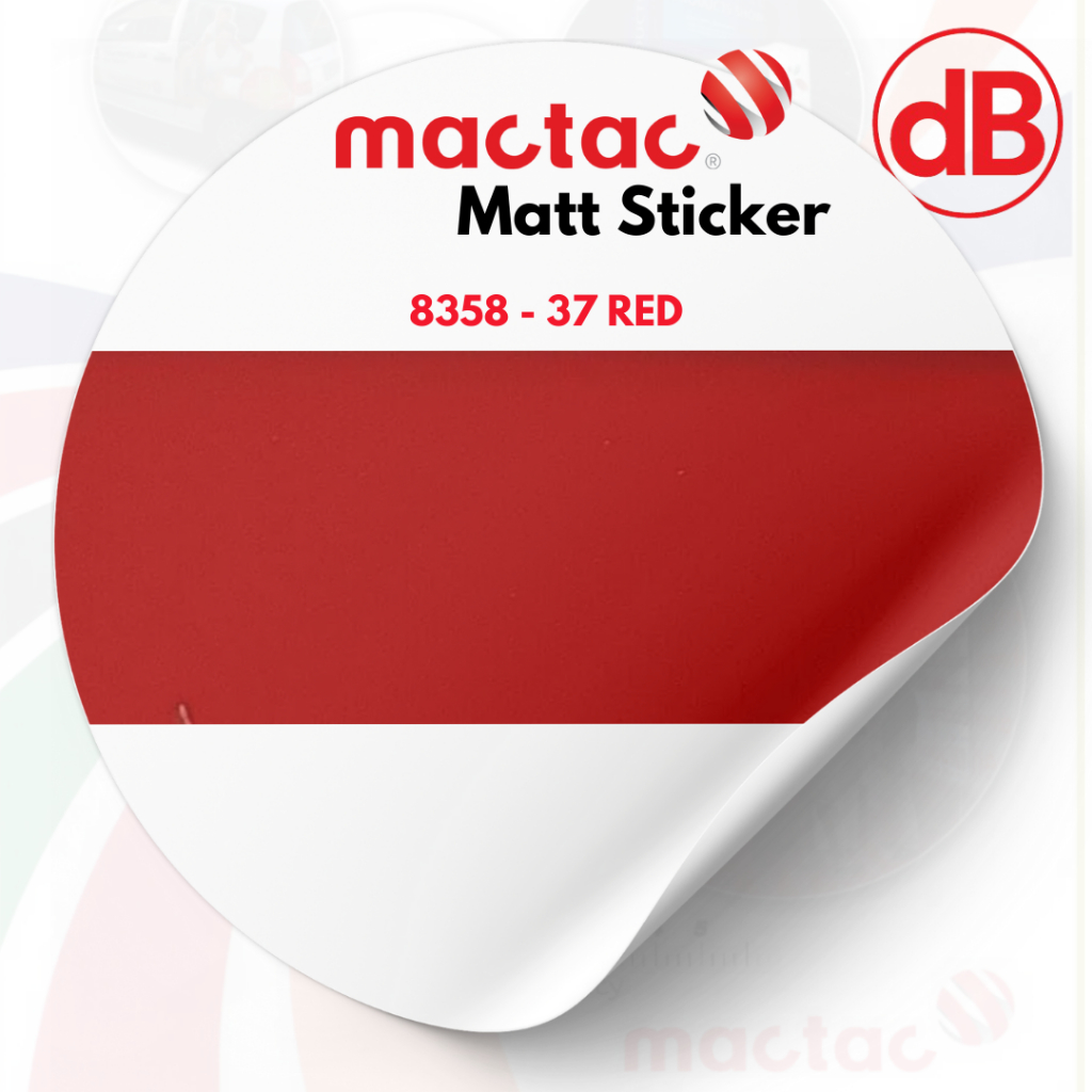 Mactac Sticker 8358 - 37 - Red ( Roll ) 4ft x 164ft, ( blood red ...