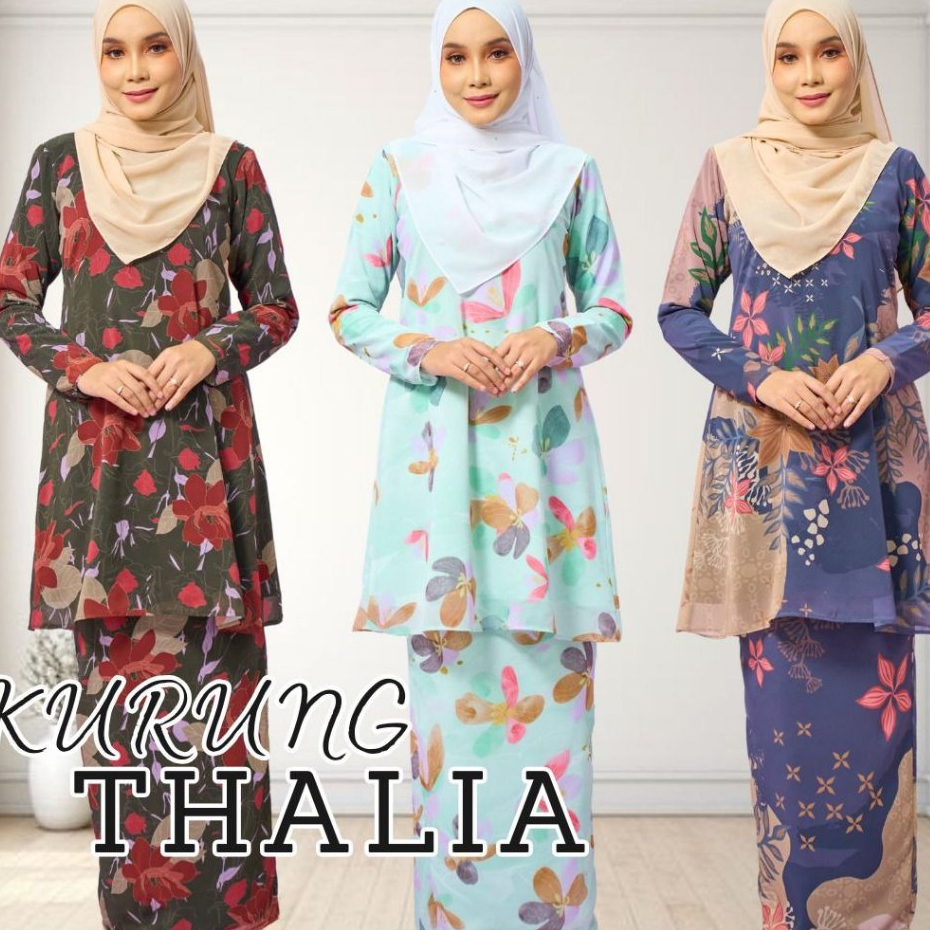 RAYA COLLECTION 2025 KURUNG THALIA BAJU KURUNG RIAU KURUNG CHIFFON FULL ...