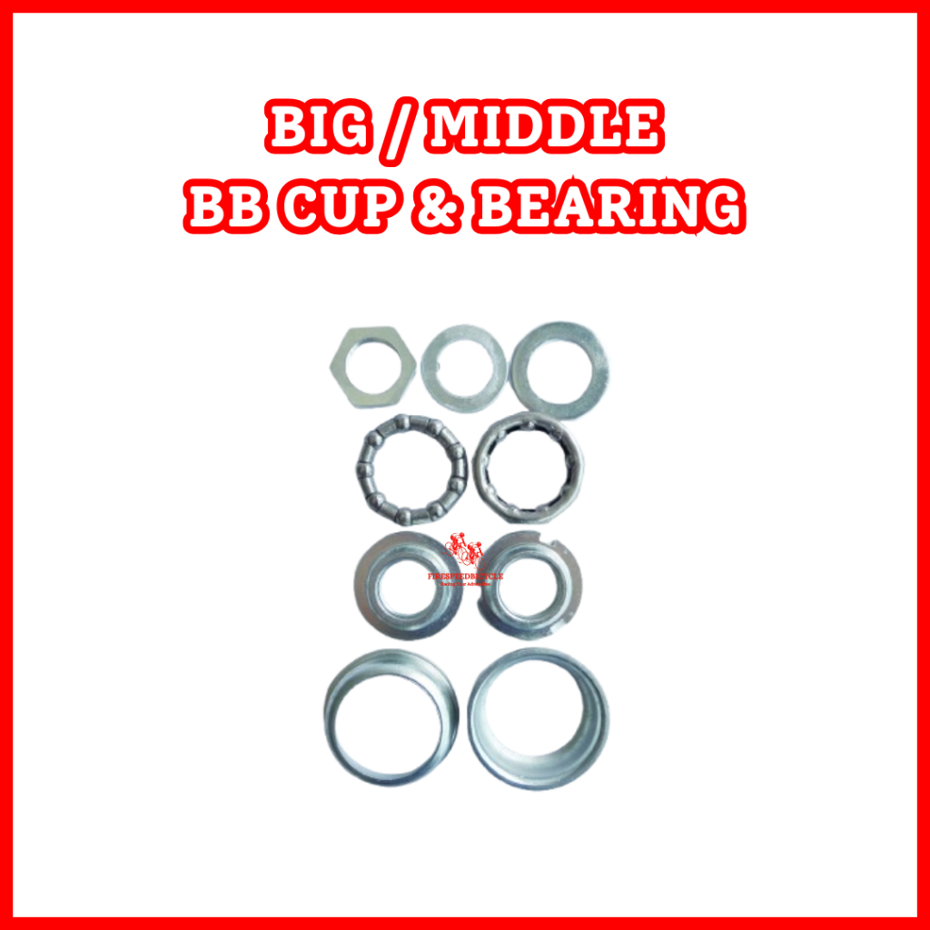 BICYCLE CHROME STEEL BIG / MIDDLE BB CUP & BEARING (SET) | Shopee Malaysia