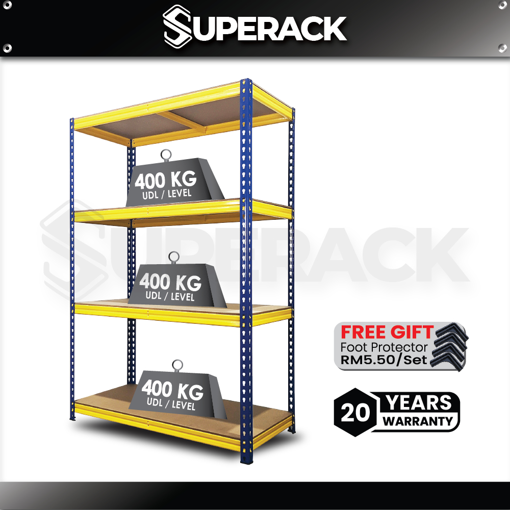 SUPERACK Bottless Rack Boltless Rack Metal Bottle Rack Kuning Boltless ...