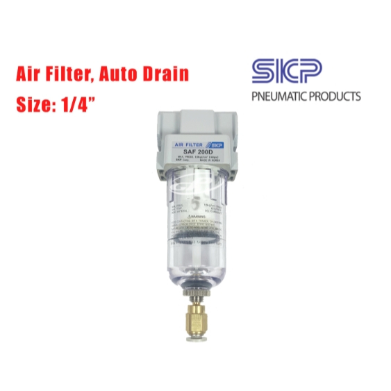 SAF200-02D SKP Pneumatic Air Filter 10Bar 1/4" Auto Drain | Shopee Malaysia