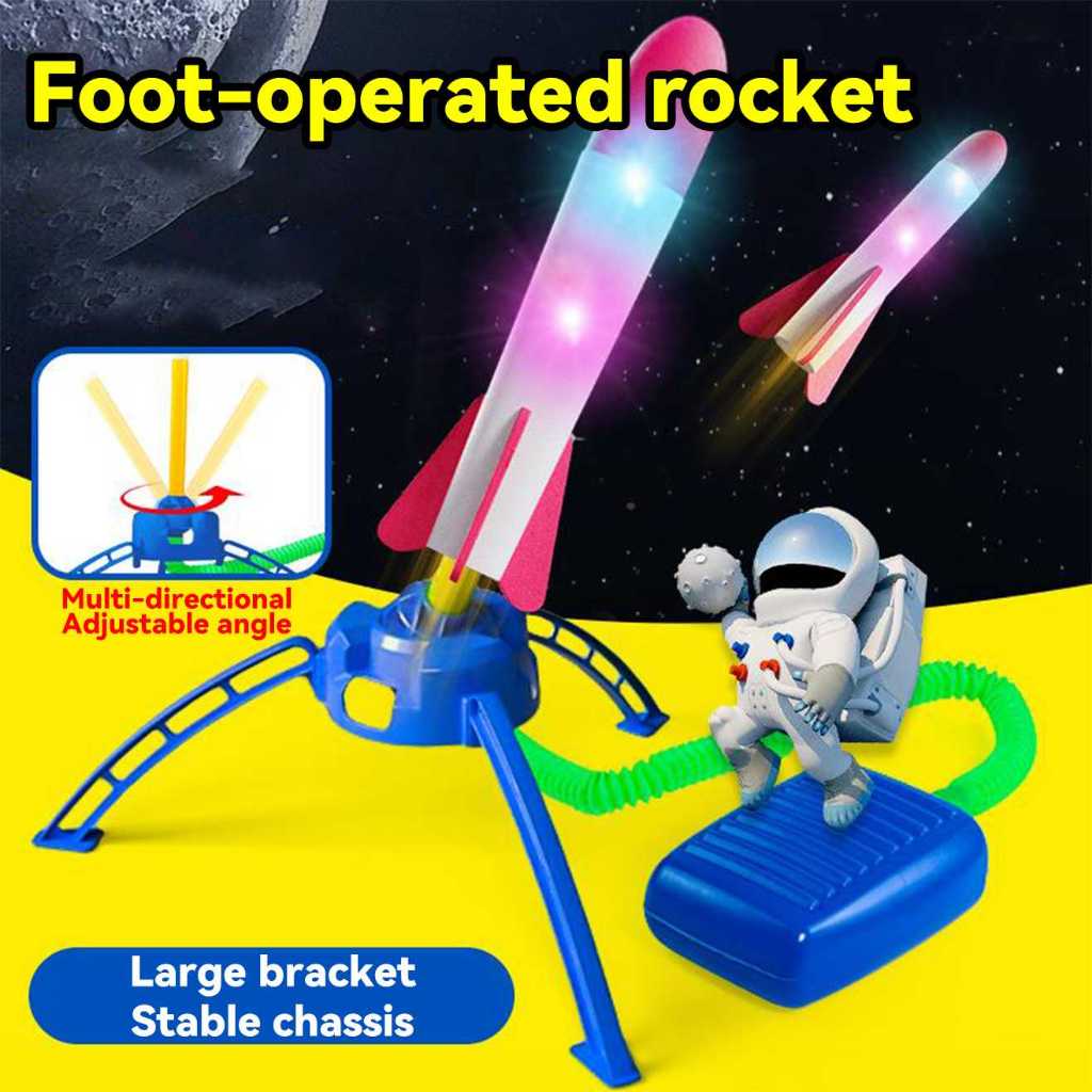 Rocket Toys For Kid Air Rocket Foot Pump Launcher Toys Outdoor Sport ...