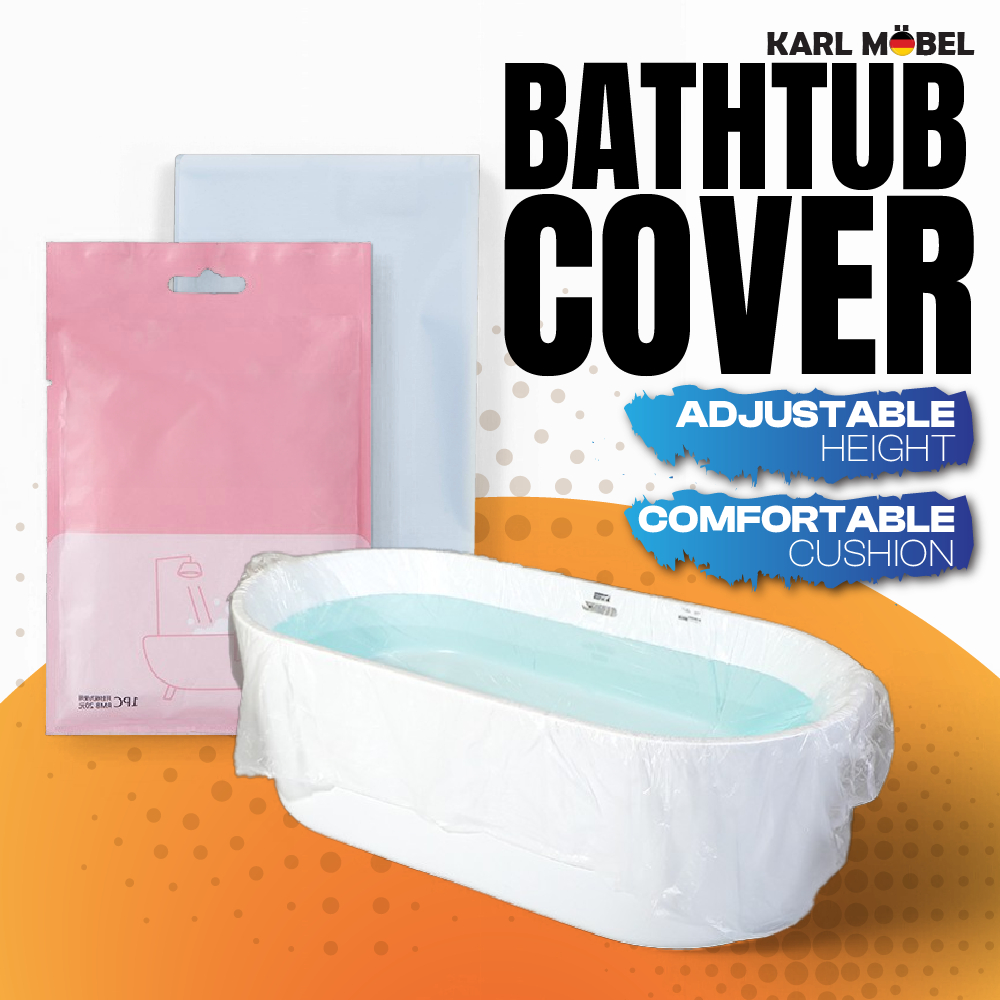 Bath tub cover liner disposable Pelapik plastik tab mandi besen mandi ...