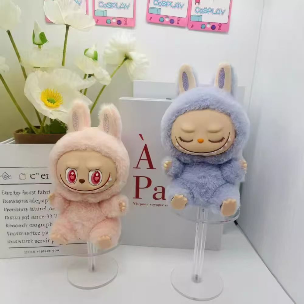 Labubu Vinil Muka, Berwarna-warni, Mainan Macaroon Bergaya, Sesuai ...