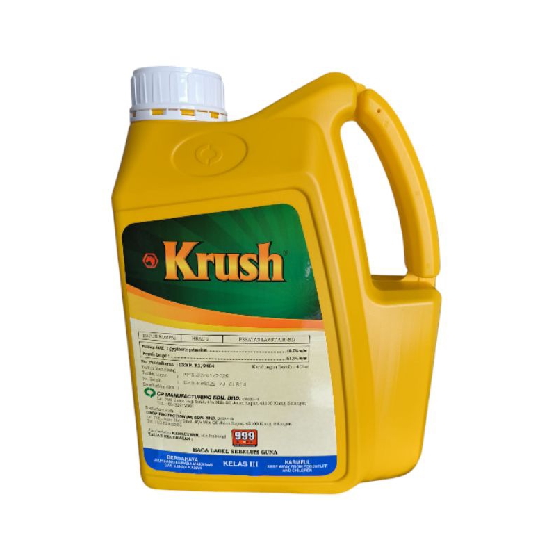 Krush 4 Liter glyphosate potassium 48.7% Racun Rumput | Shopee Malaysia