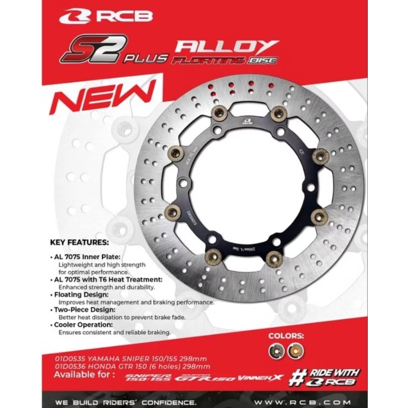 RCB RacingBoy Yamaha Y15ZR Y16ZR S2 CNC Forged Alloy Cast Floating Disc ...