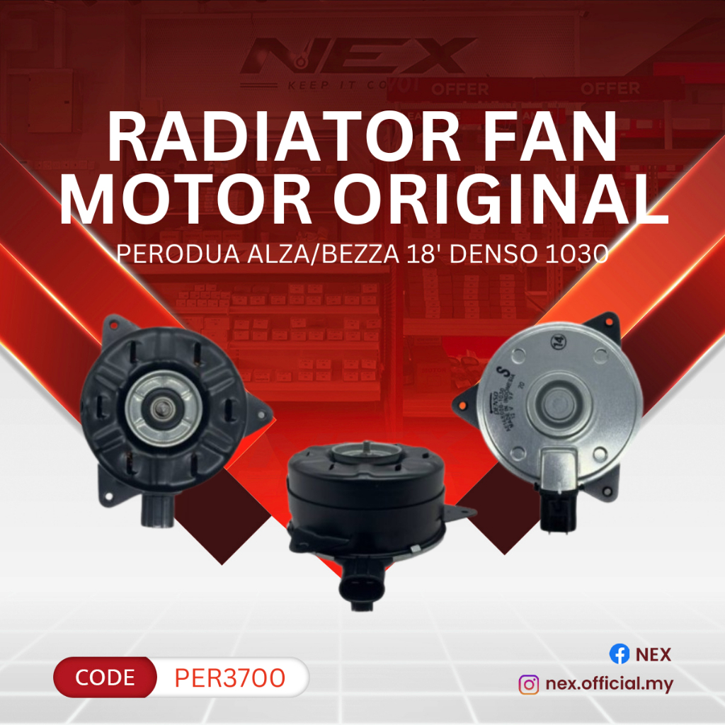 RADIATOR FAN MOTOR ORIGINAL PERODUA ALZA/BEZZA 18' DENSO 1030 | Shopee ...