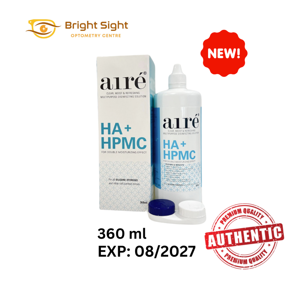 Aire Contact Lens Multipurpose Solution with HA & HPMC (360ml) | Shopee ...