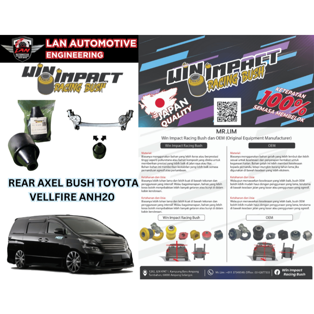 Toyota Vellfire ANH10 ANH20 Estima ACR30 & ACR50 alphard AGH30 Rear ...