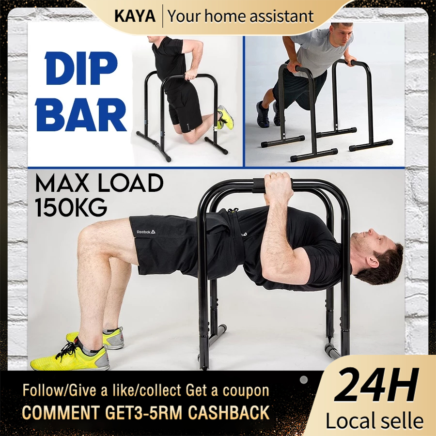 KEEP Heavy Duty Dip Bar Parallel Bar Portable Home Gym Latihan Berat ...