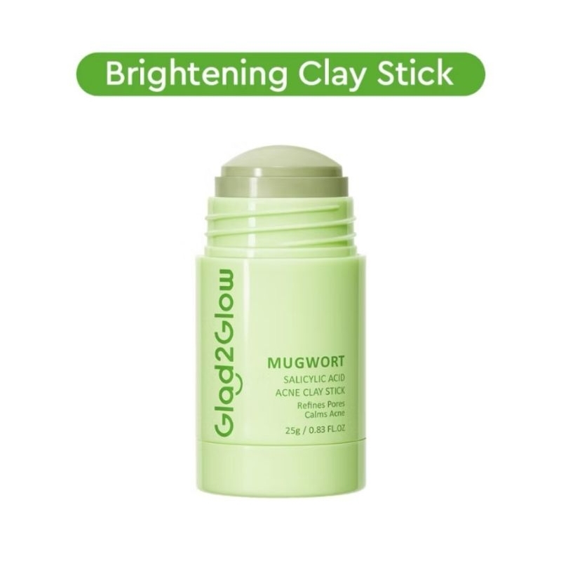 Glad2Glow Real Mugwort Clay Mask Stick Salicylic Acid Anti Pores & Acne Cleansing Masker face ...