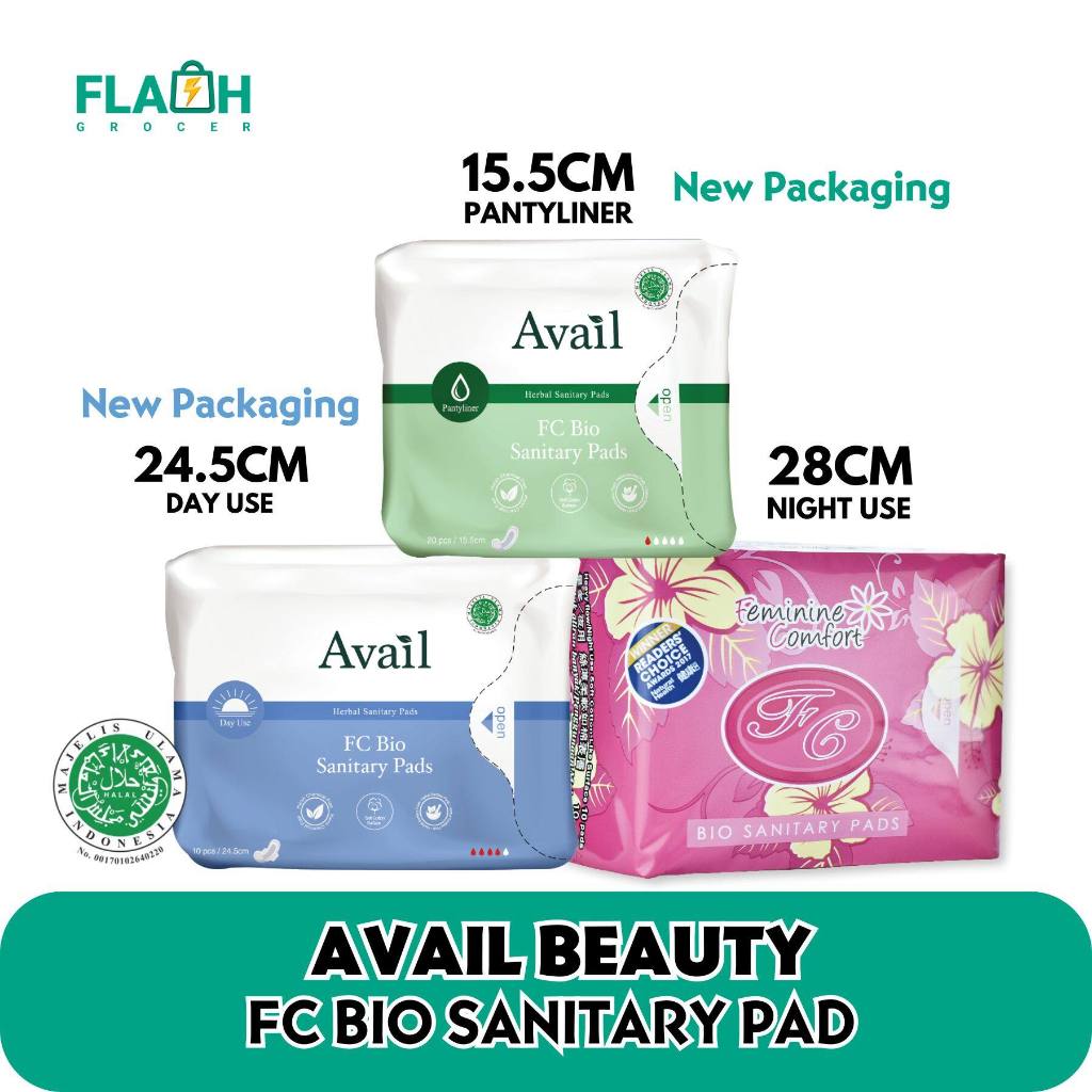 AVAIL PAD BEAUTY - PANTYLINER (HIJAU) DAY(BIRU)NIGHT(MERAH) | Shopee ...