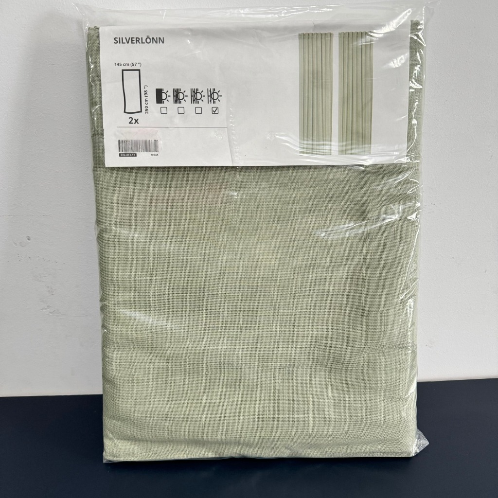 Ikea Silverlonn Sheer Curtain Light Green Langsir Raya Home Deco Hijau ...