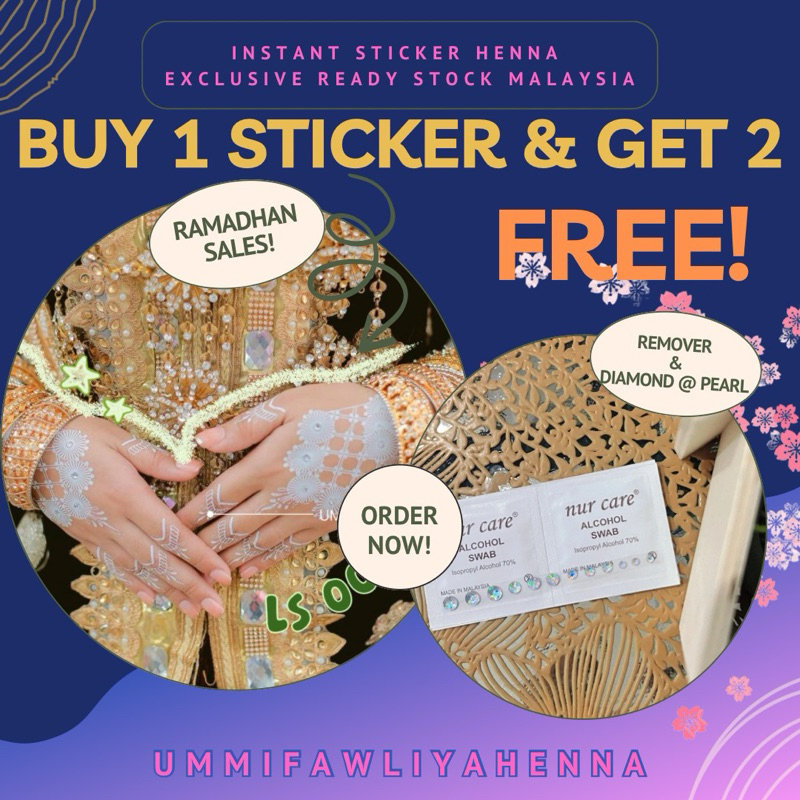 STICKER INAI MURAH QUALITY HARGA BORONG ( STICKER FREE REMOVER @ BUY ...